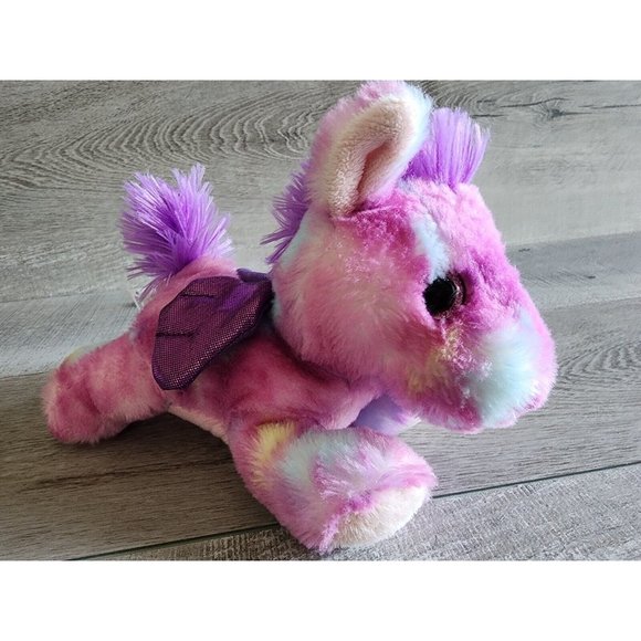 Aurora | Toys | Pegasus Pony Unicorn Plush Pink Wings Shiny Purple ...